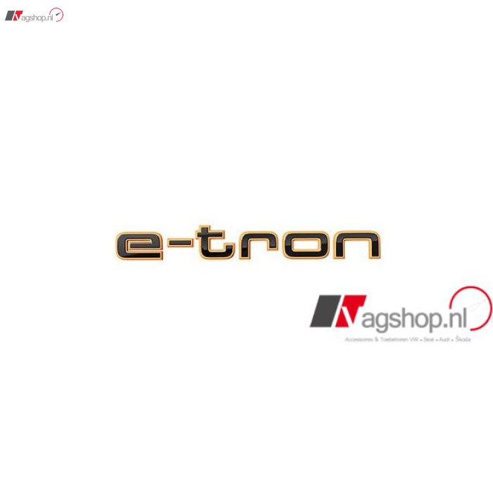 Audi E-tron logo zwart oranje
